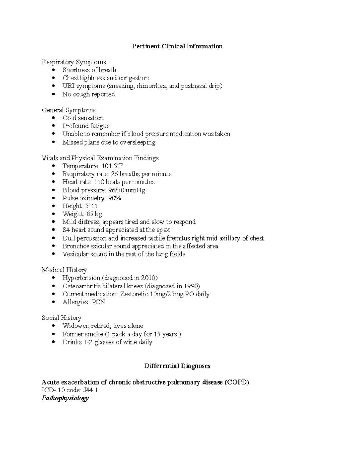 Focus Note 3: Clinical Assessment of Respiratory Symptoms and COPD ...