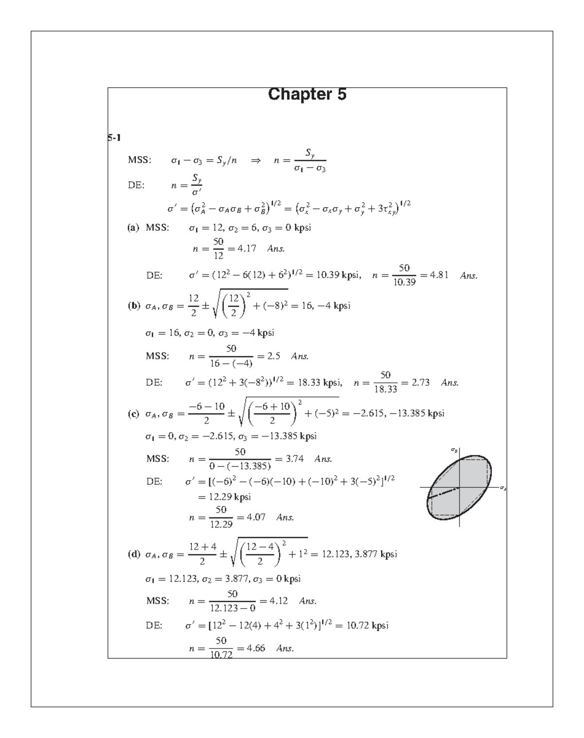 Chapter 5 - Solutions Manual for Shigley's Machine Design (ME 302 ...