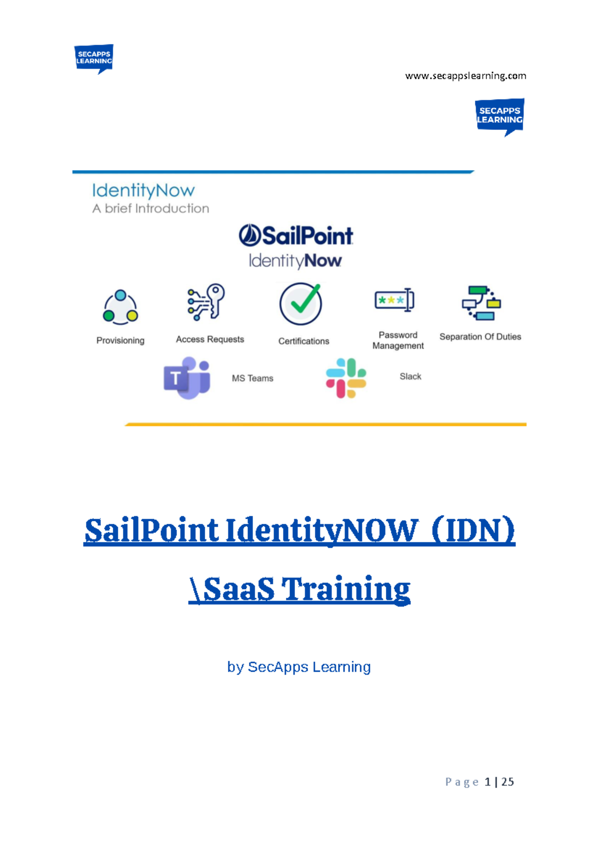 SailPoint IdentityNOW (IDN) Comprehensive Training Guide - Studocu