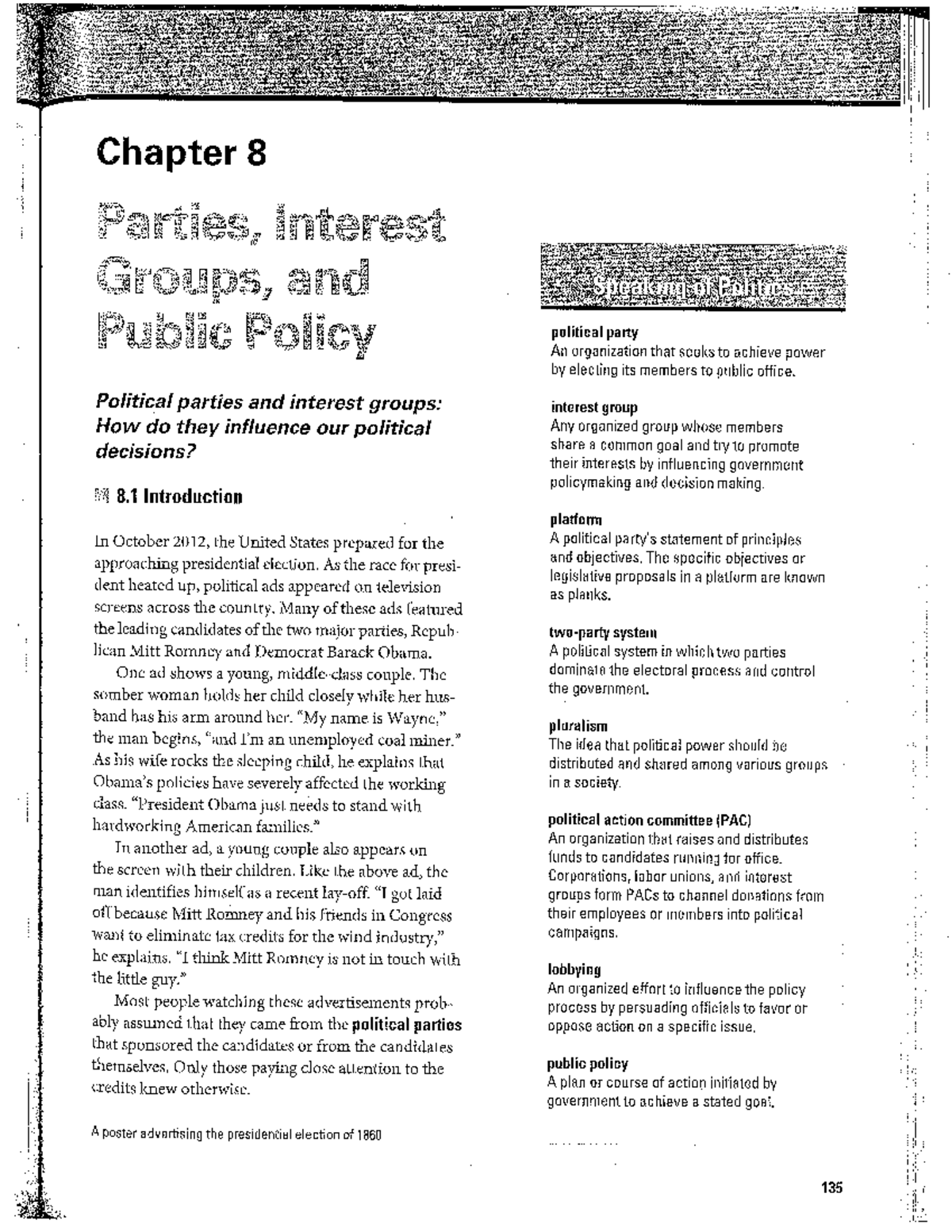 Parties, Interest Groups & Public Policy: Chapter 8 Overview - Studocu