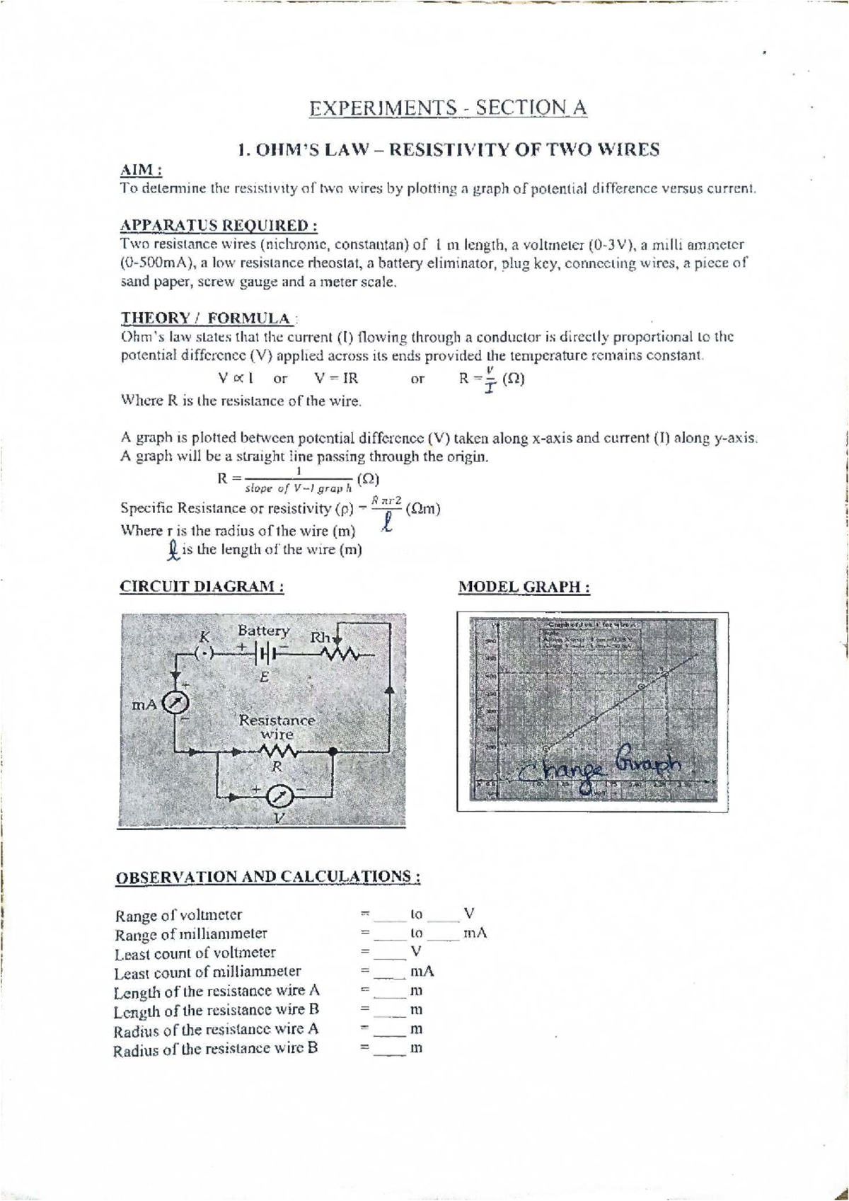 Physics Lab Experiments: Resistivity, Refraction & Circuit Assembly ...