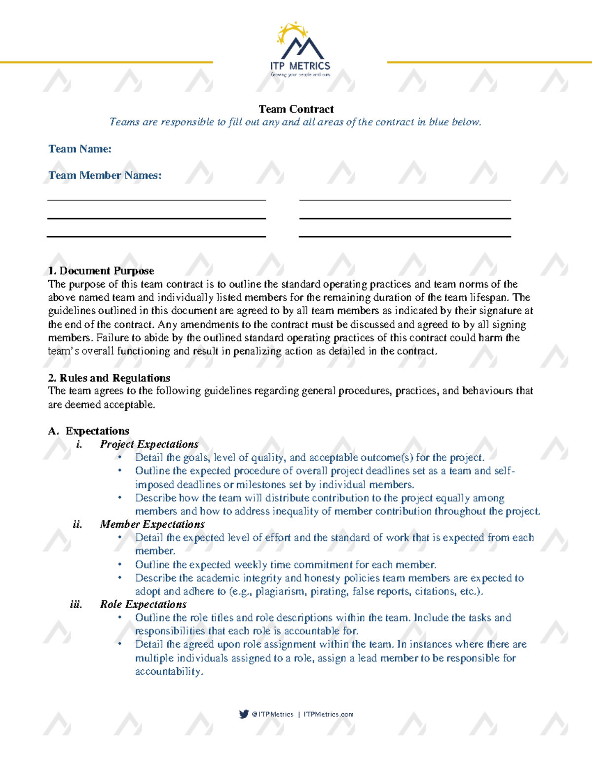 Team Contract Guidelines for Course Lab Collaboration - Studocu