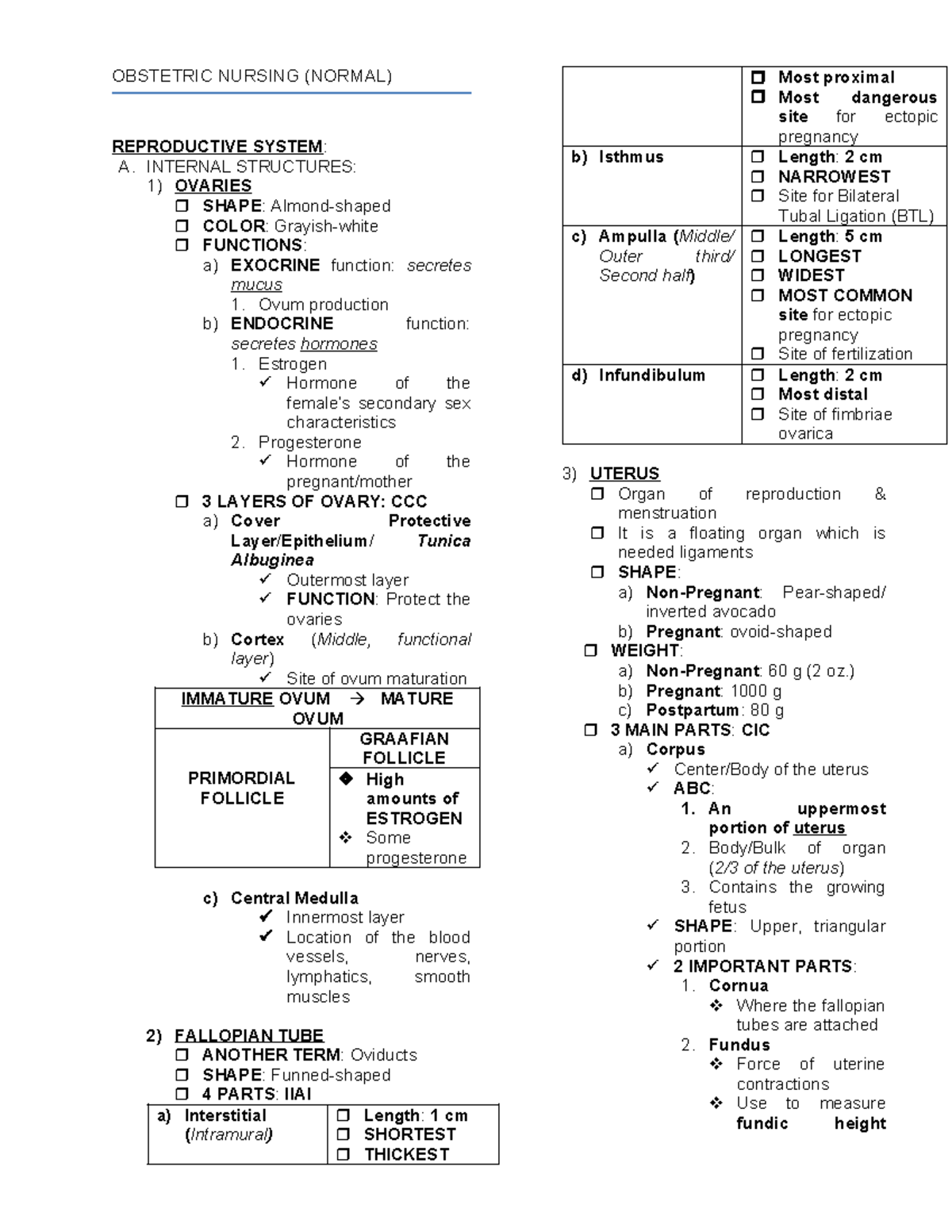 Obstetric Nursing ( Normal& Abnormal) - OBSTETRIC NURSING (NORMAL ...