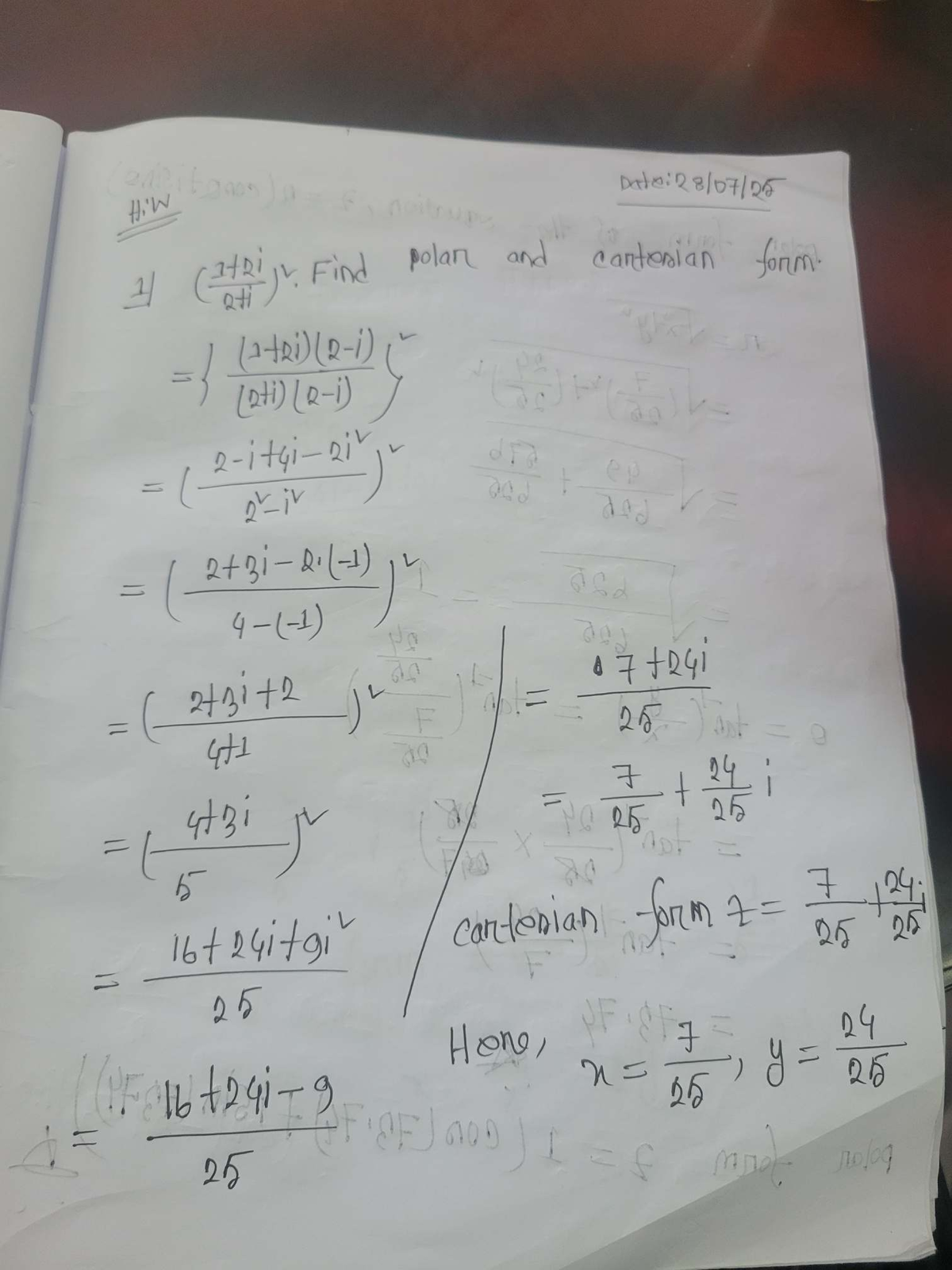 MATH 202: Polar and Cartesian Forms of Complex Numbers - Studocu
