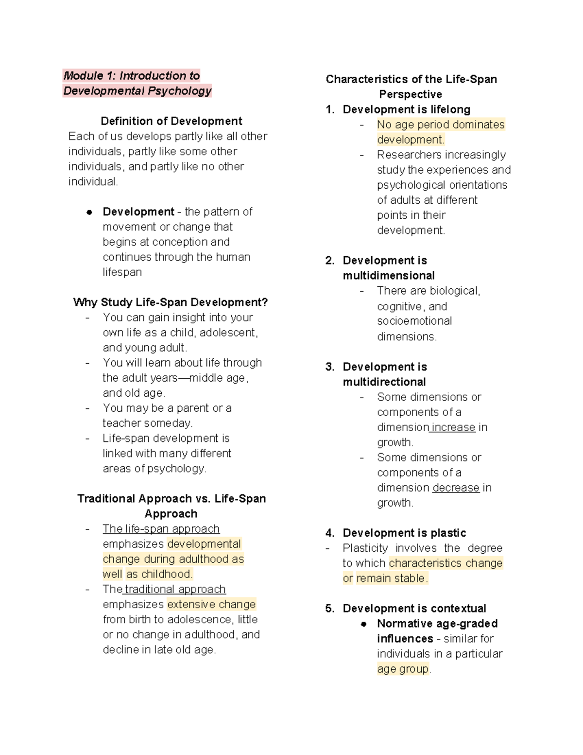 Module 1: Intro to Developmental Psychology - Key Concepts and Theories ...