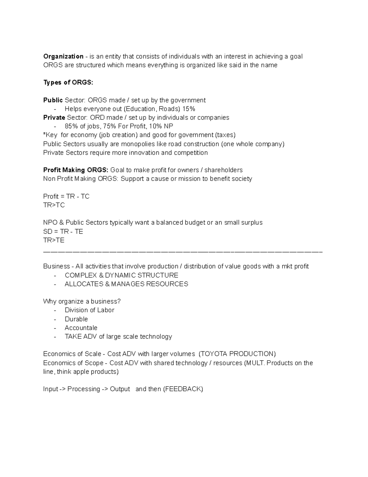 COMM 1800 Lecture Notes: Understanding Organizational Structures - Studocu