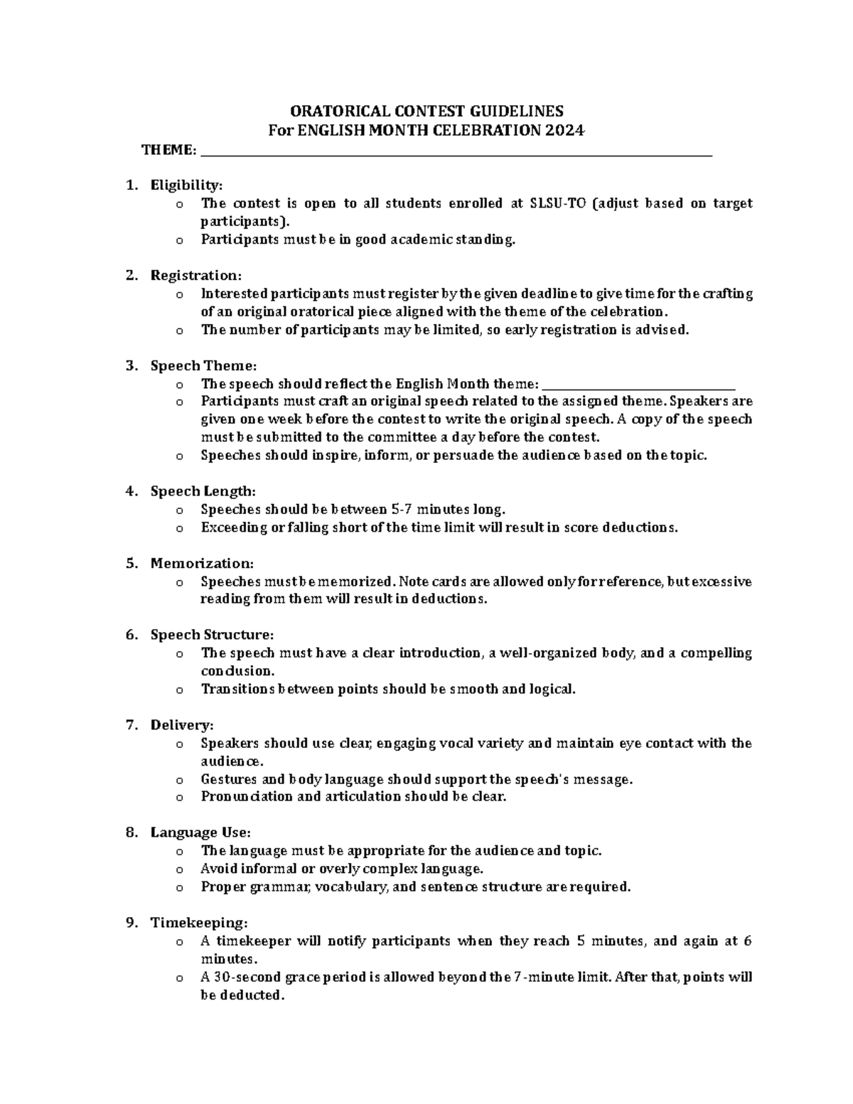 Oratorical- Contest- Guidelines - ORATORICAL CONTEST GUIDELINES For ...