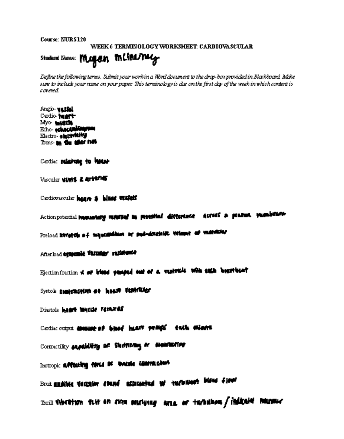 NURS+120+-+Terminology+Worksheet+Week+6 - Course: NURS 120 WEEK 6 ...