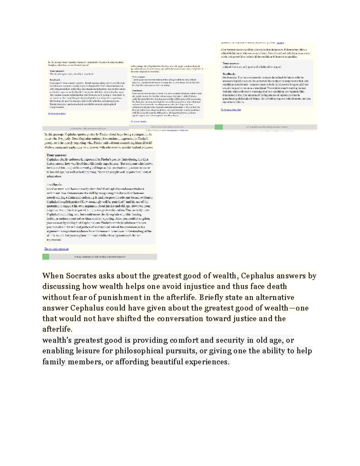 Backup - lec note - When Socrates asks about the greatest good of ...