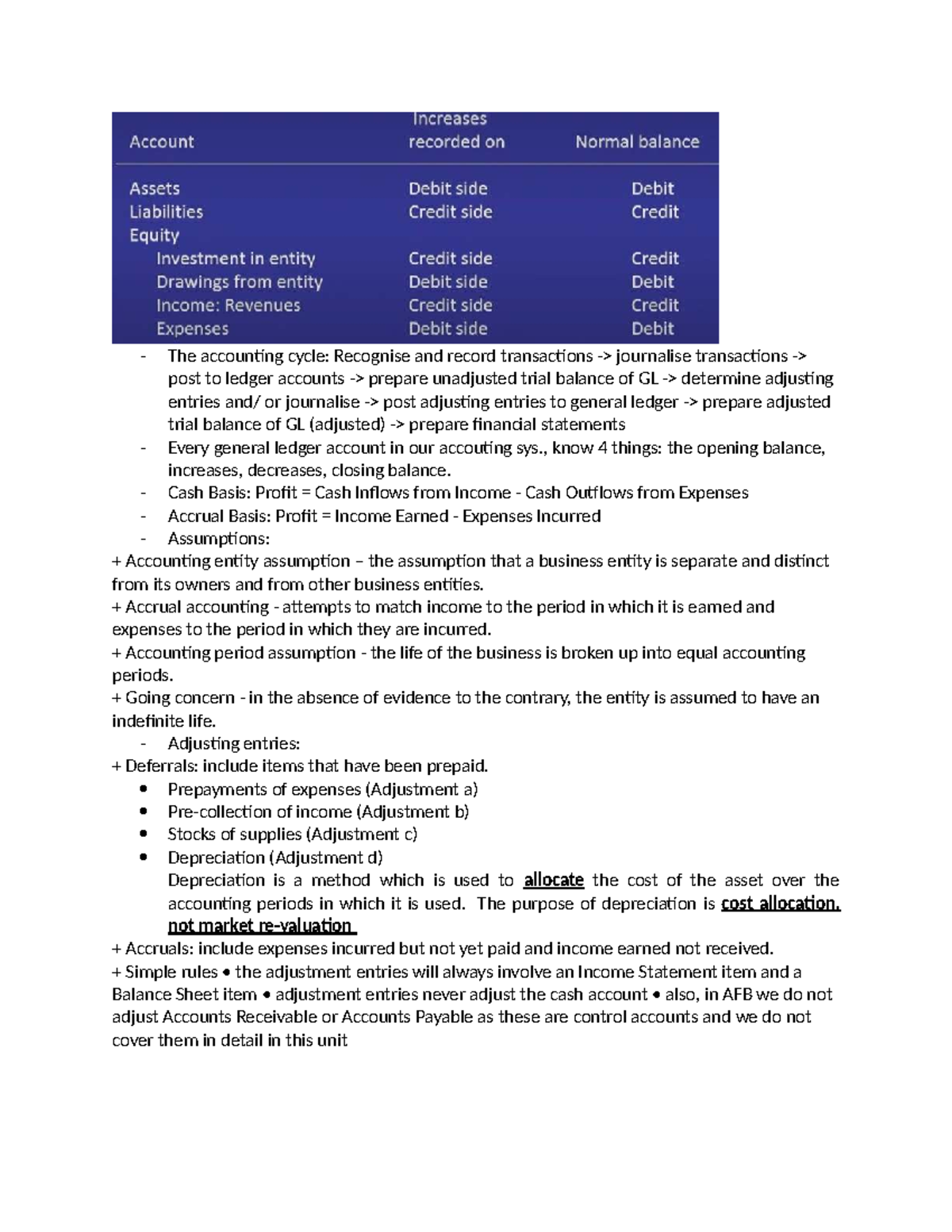Accounting Cycle Overview: Week 3 Notes (ACCT 101) - Studocu