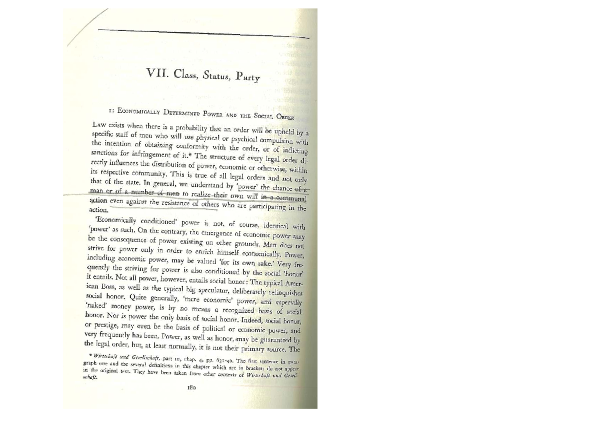 181 CLASS STATUS, PARTY: Analyzing Economic Power and Social Order ...