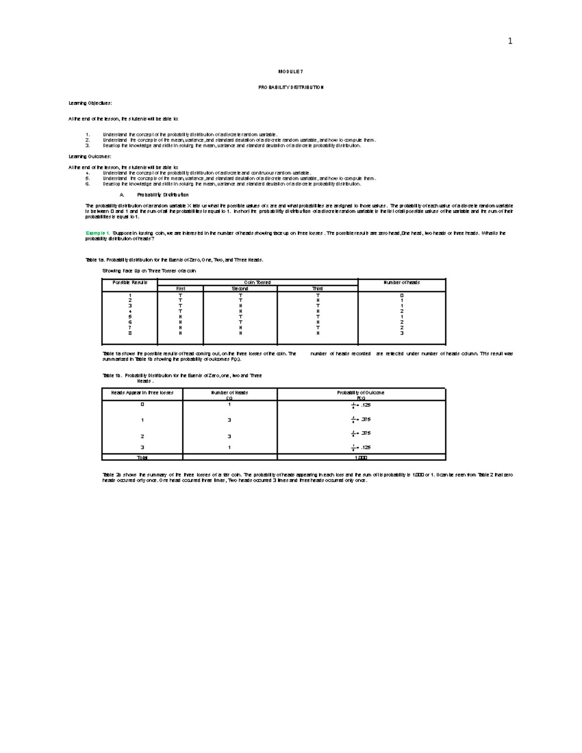 Module 7: Probability Distribution Concepts and Computation - Studocu