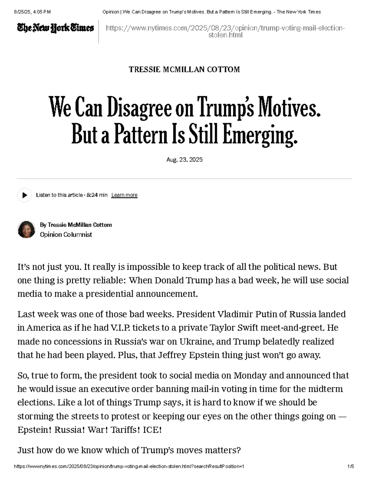 Trump's Voting Rights Chaos: Patterns in Election Strategy (OP-ED ...