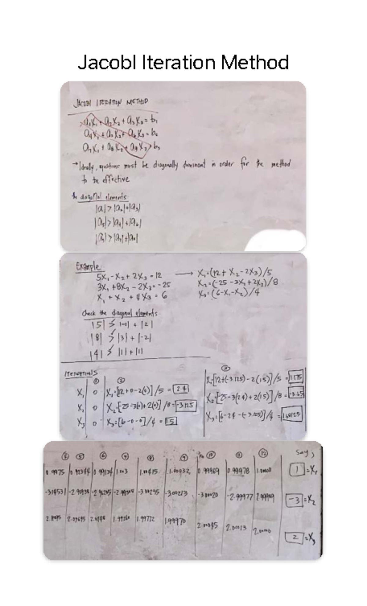 Final Exam Topic 3 - Jacobi Iteration Method - Studocu