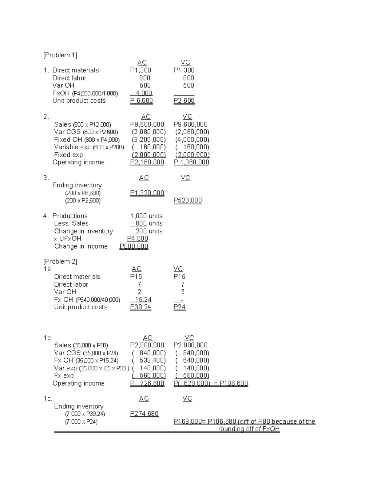 Mas AC VC solution - MAS assignment notes - [Problem 1] AC VC 1. Direct ...