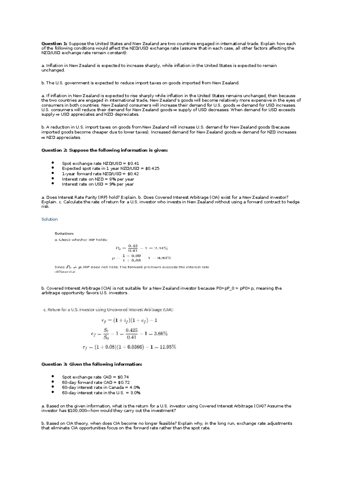 International Trade & Exchange Rates: BHCASKJBCAS Analysis - Studocu
