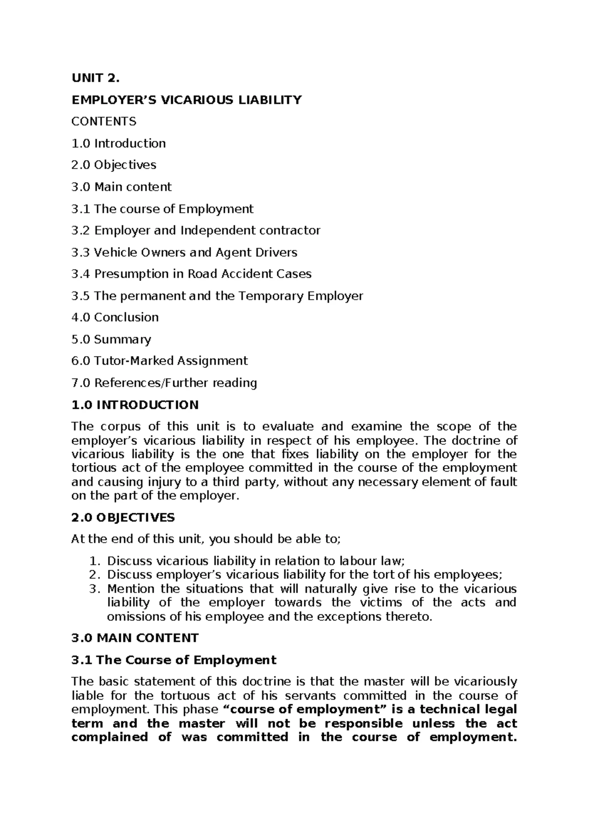 Labour Law: Employment Contracts Presentation Notes (LAW 101) - Studocu