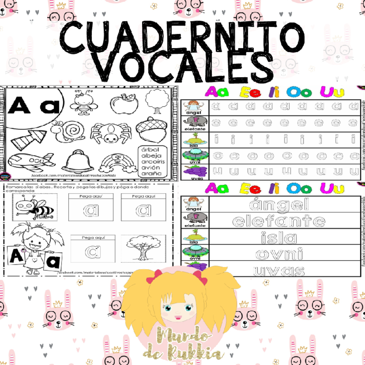 Cuadernito lectoescritura de vocales recopilado por Mundo de Rukkia - v ...