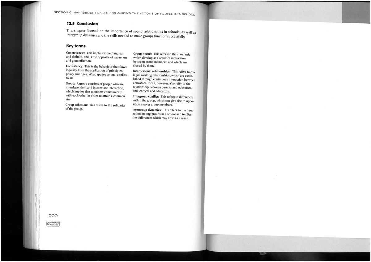 Management Skills for Guiding School Actions: Conclusions & Key Terms ...