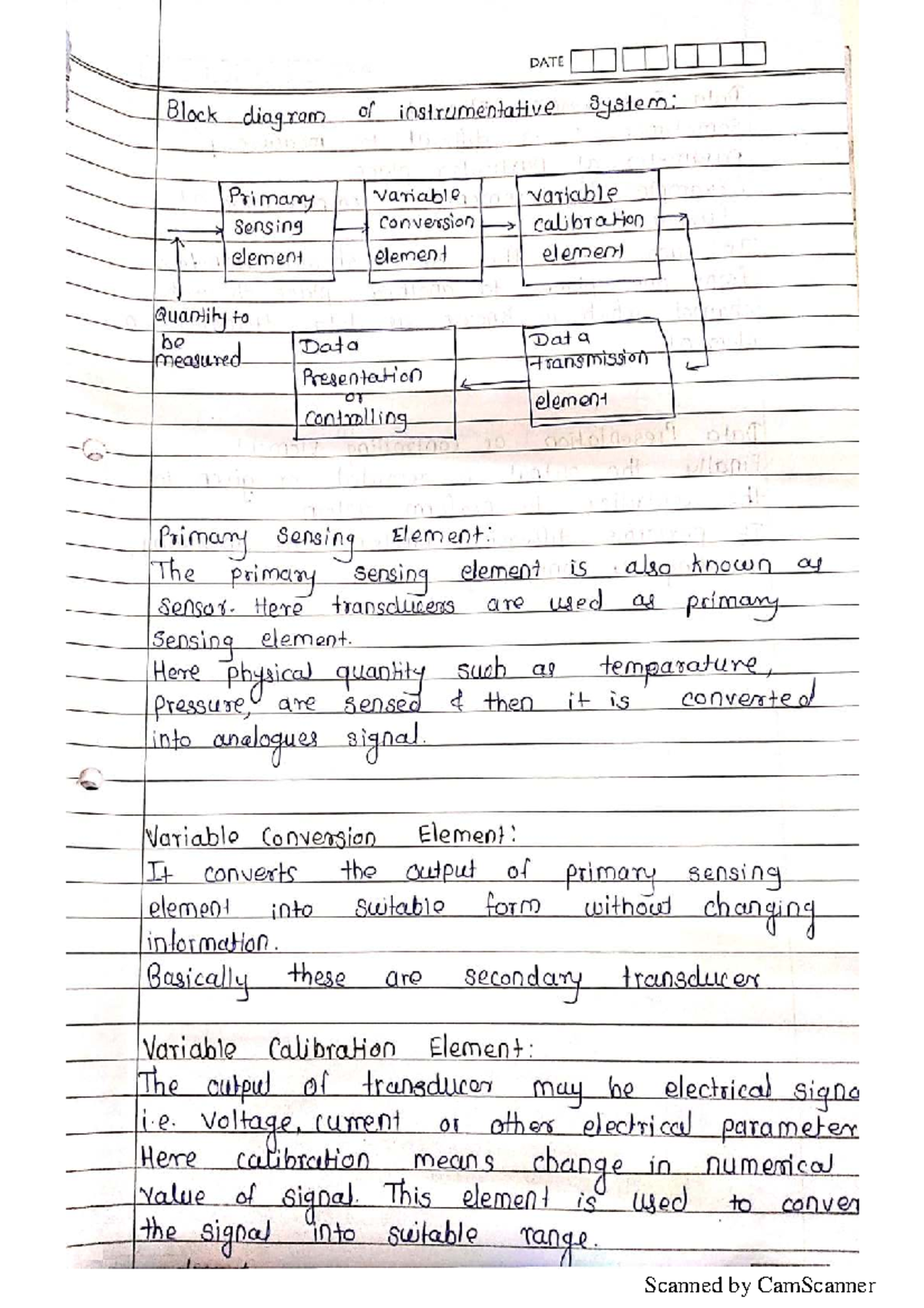 Instrumentation System Notes: Understanding Sensing and Calibration ...