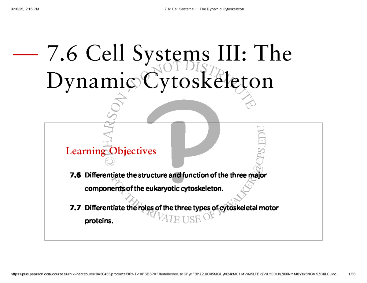 7.6: Cell Systems - The Dynamic Cytoskeleton and Vesicle Transport ...