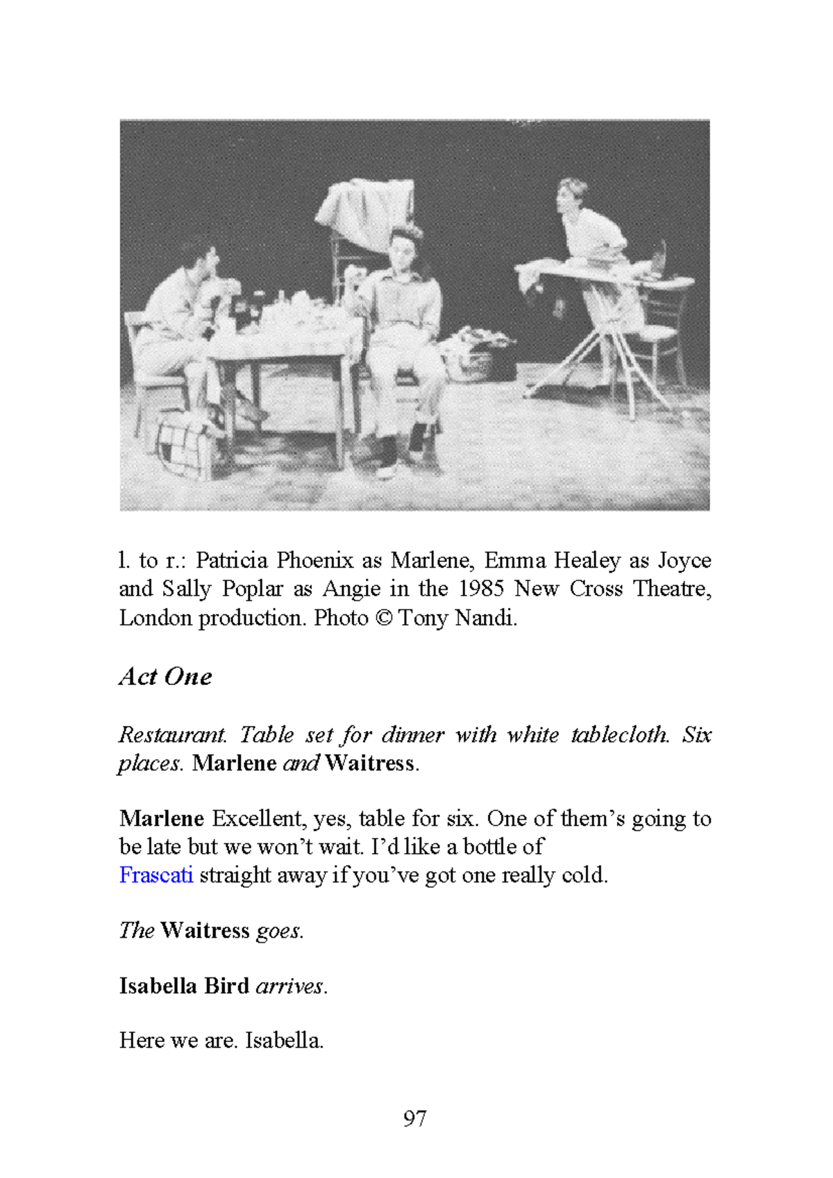 Top Girls (Caryl Churchill) - Act One Analysis and Character Dialogue ...