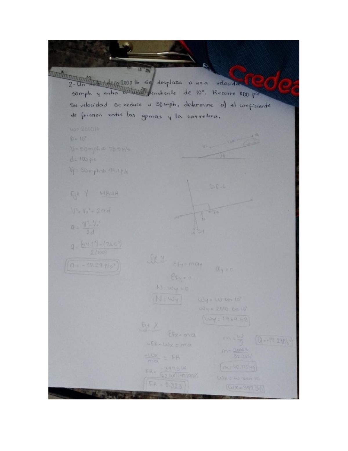 Ejercicios resueltos Dinamica - E S se desplaza a un a velocida coe IS ...