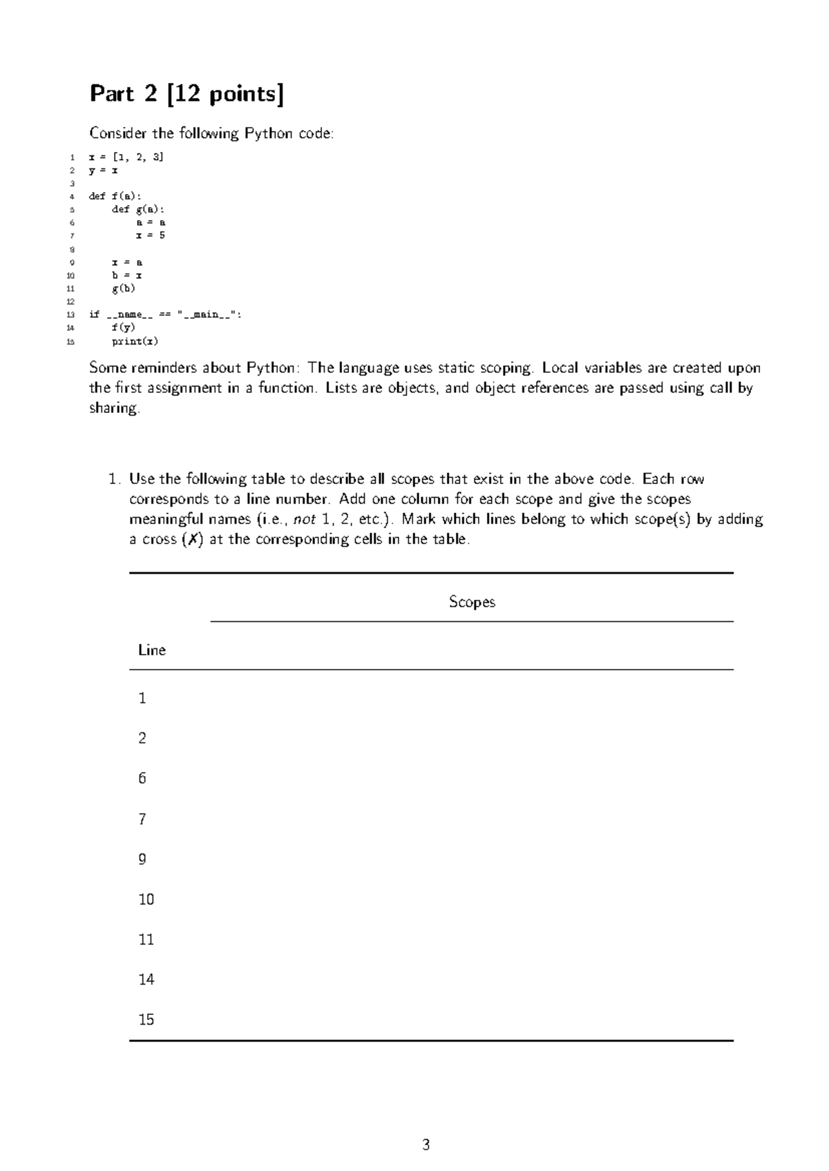 Python Scoping and C Structs: 2S Final Exam Notes - Studocu