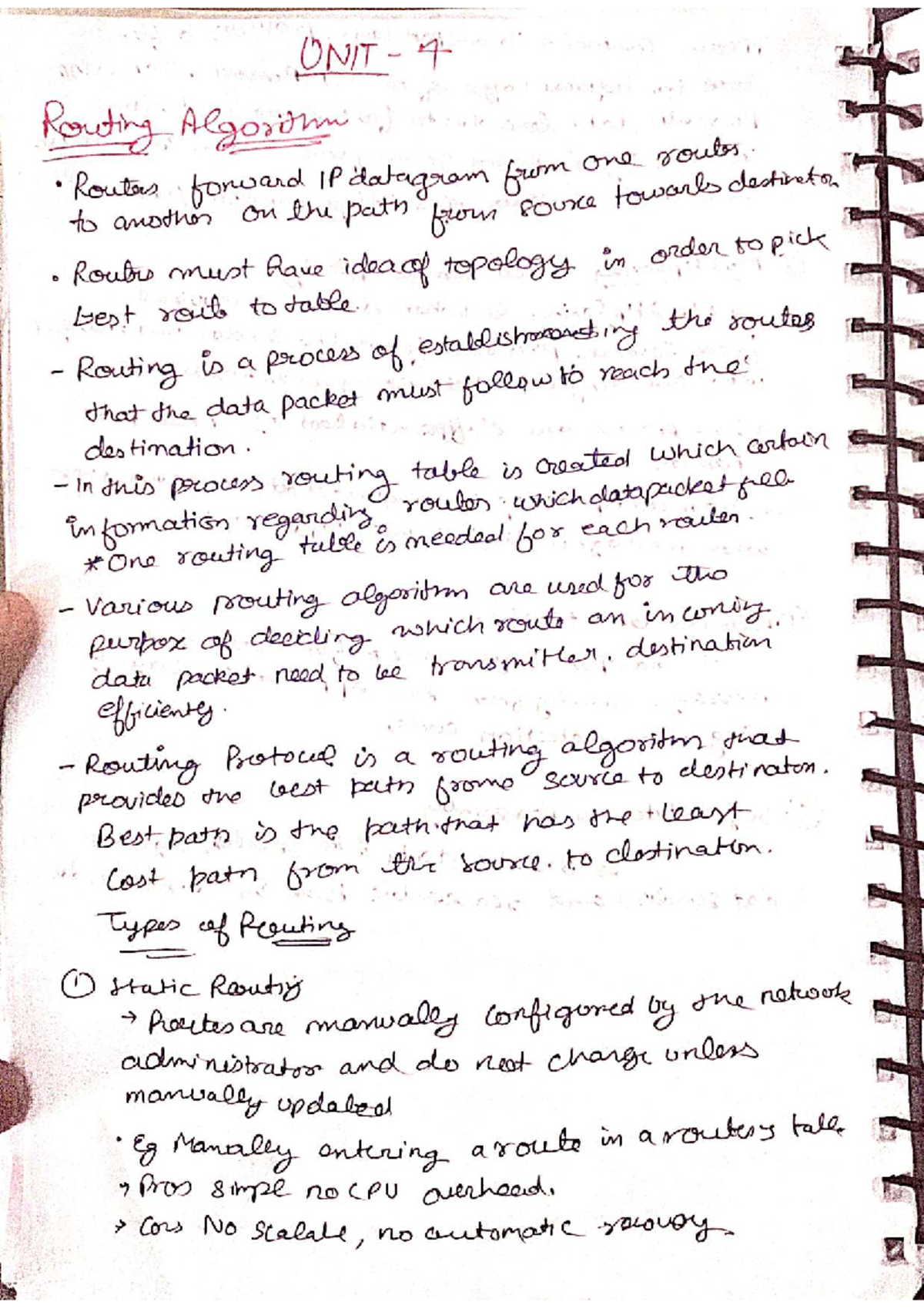 UNIT 7: Routing Algorithms and IP Addressing Techniques in Networking ...