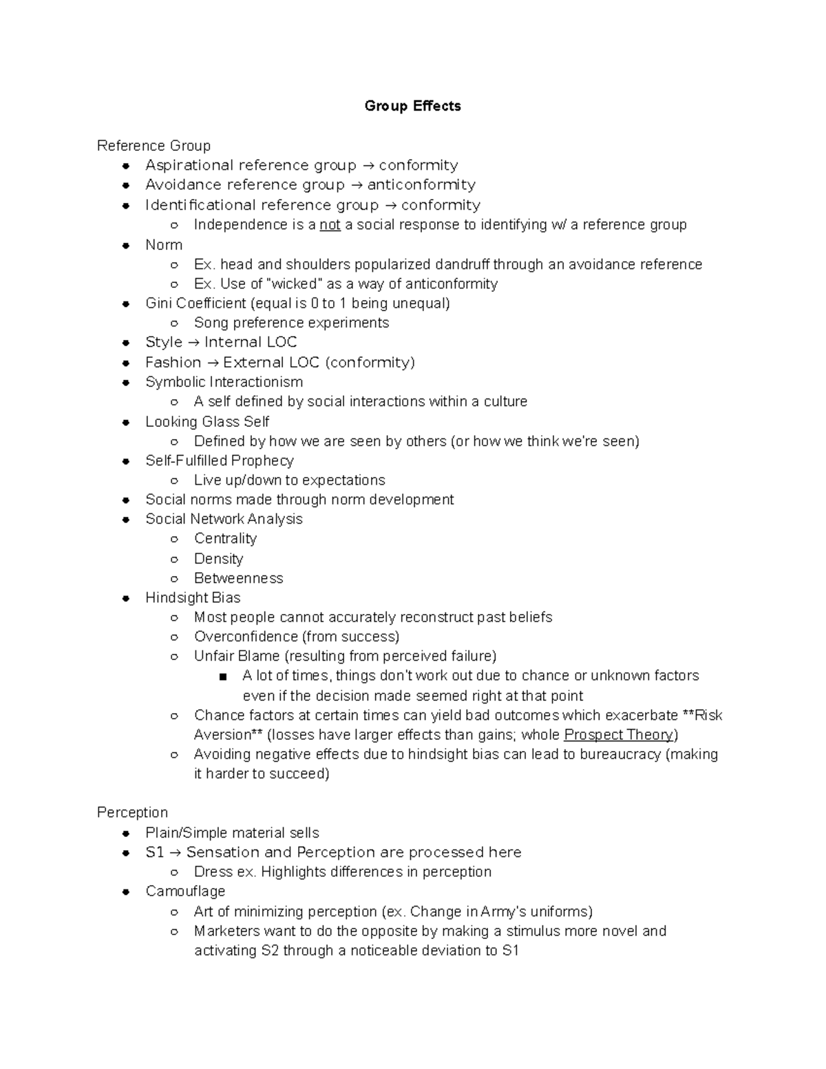 MKTG 385 - Exam 2 - Study Guide. - Group Effects Reference Group ...