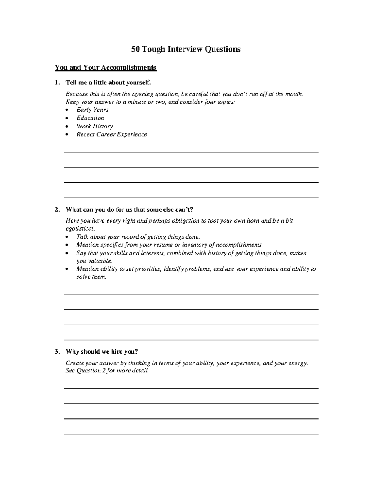 50 Tough Interview Questions 240606 110903 - 50 Tough Interview ...