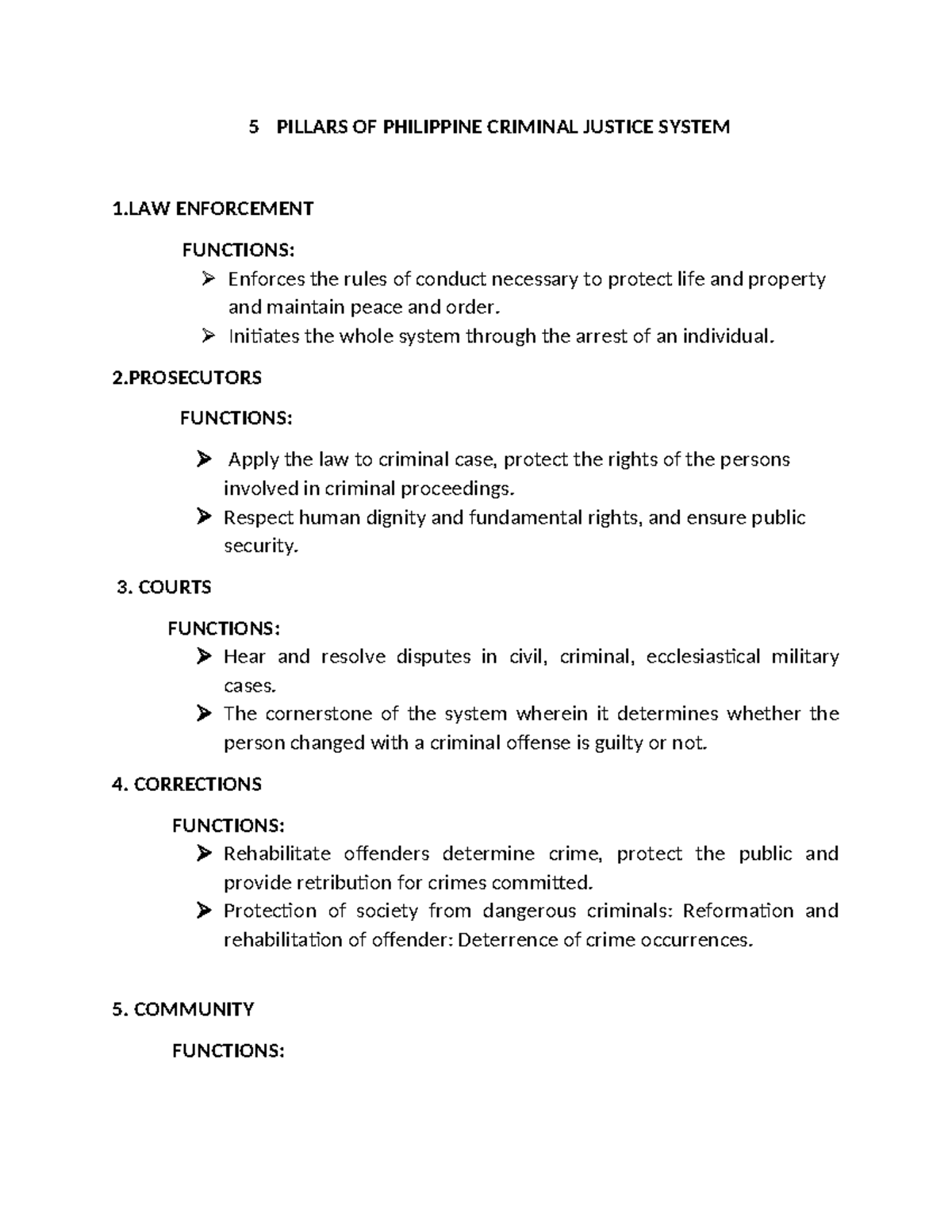 5 Pillars of the Philippine Criminal Justice System: Functions ...