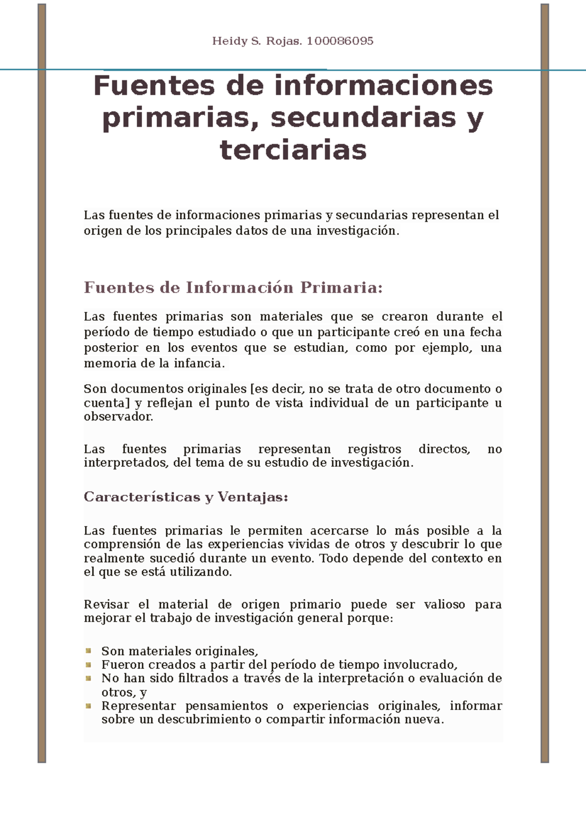 Fuentes de informaciones primarias, secundarias y terciarias ...