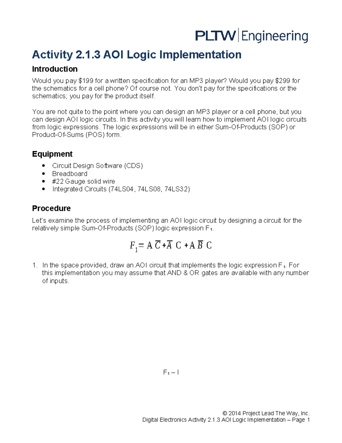Activity 2.1.3: AOI Logic Circuit Implementation Guide - Studocu