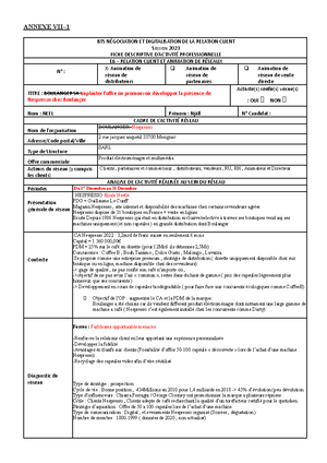 Fiche E4 négociation 2023 2024 - BTS NÉGOCIATION ET DIGITALISATION DE LA RELATION CLIENT SESSION ...
