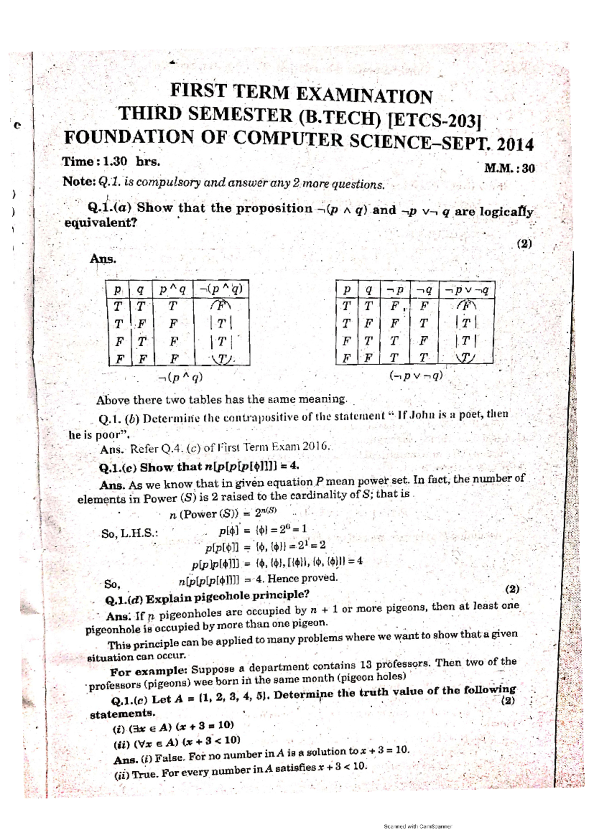 Discrete mathematics (1).pdf - FIRST TERM EXAMINATION c THIRD SEMESTER ...