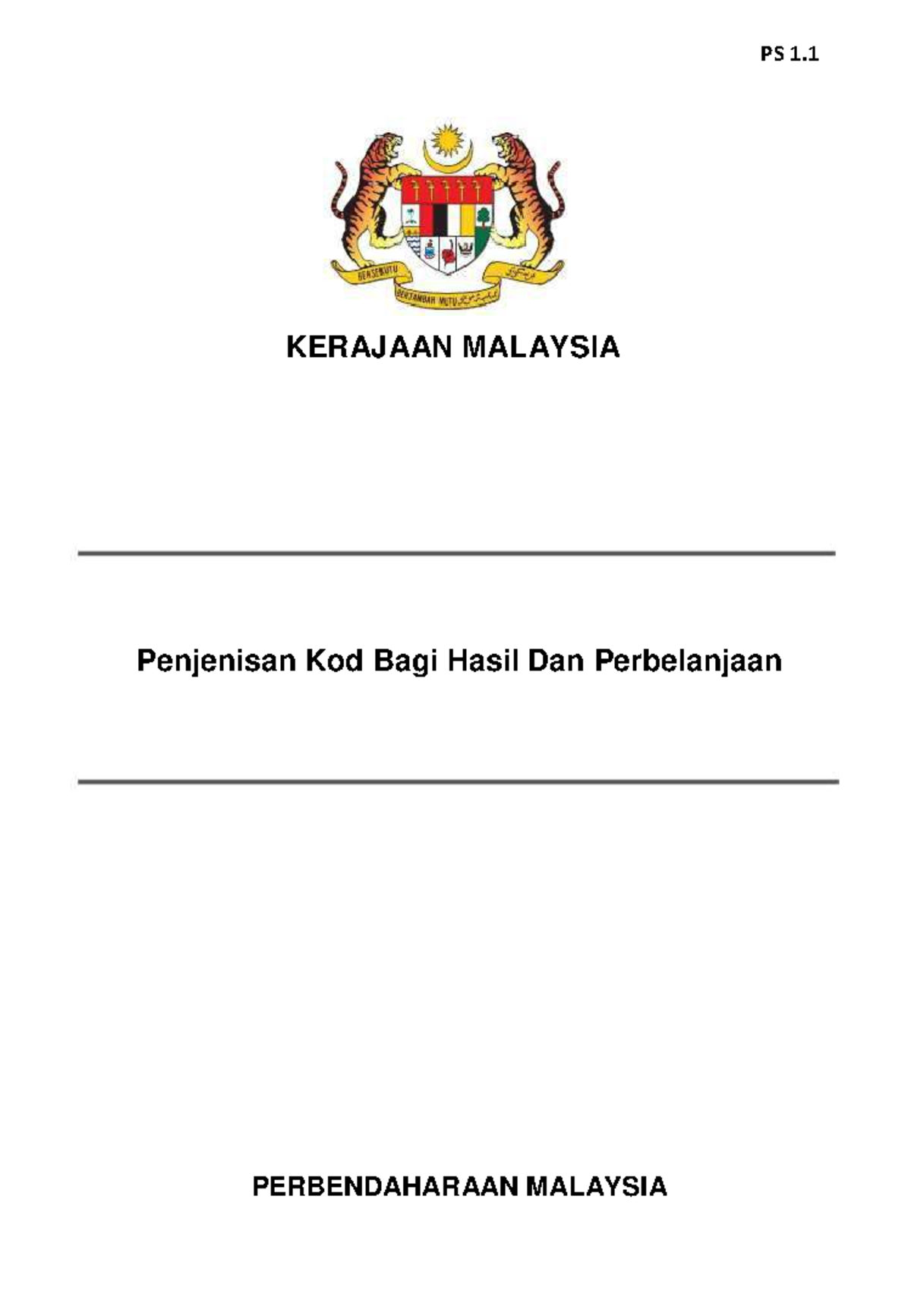 PS 1.1 Carta Akruan: Penjenisan Kod Hasil dan Perbelanjaan ...