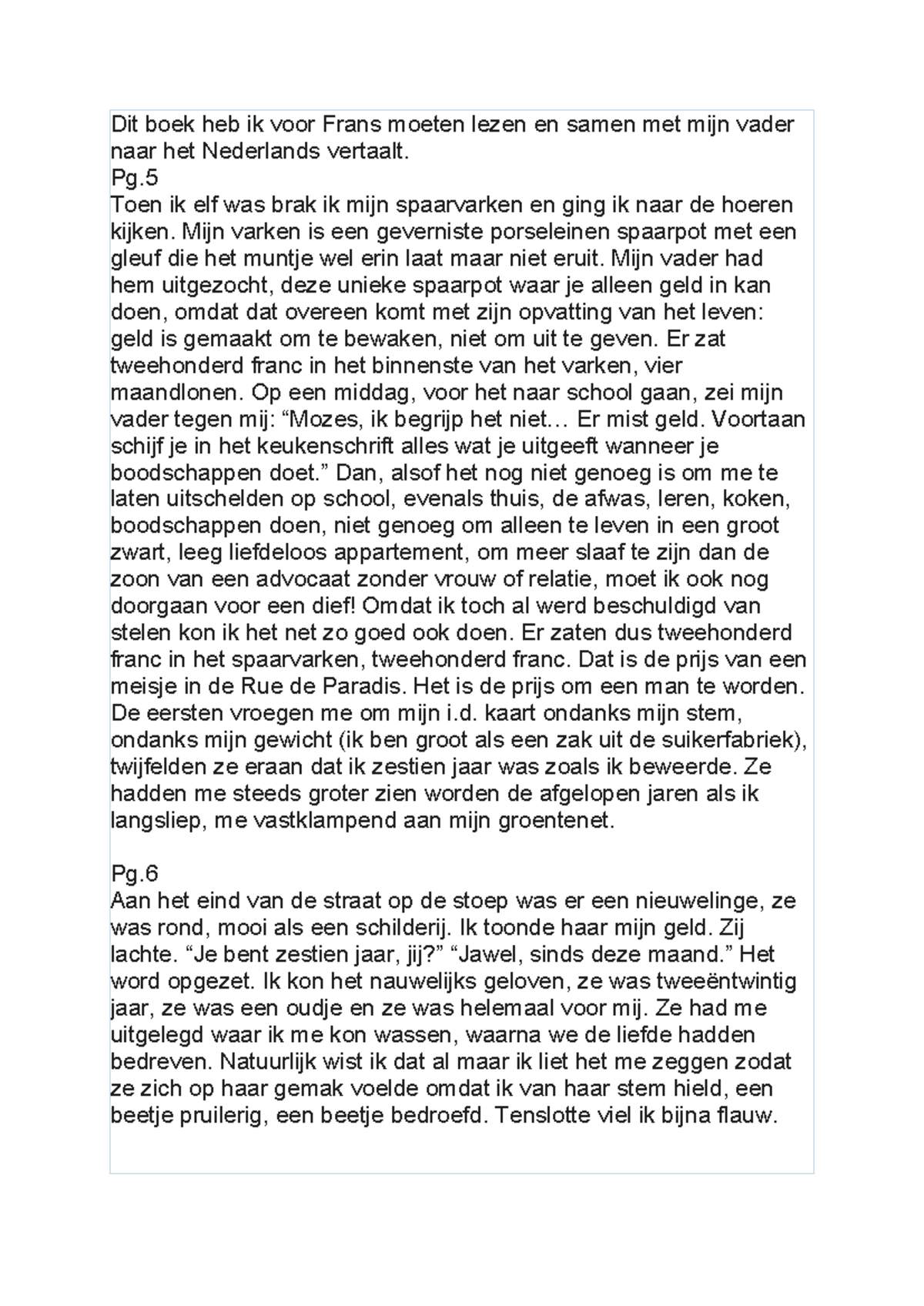 Frans Boekverslag: 'Dit boek heb ik voor Frans moeten lezen' - Studeersnel