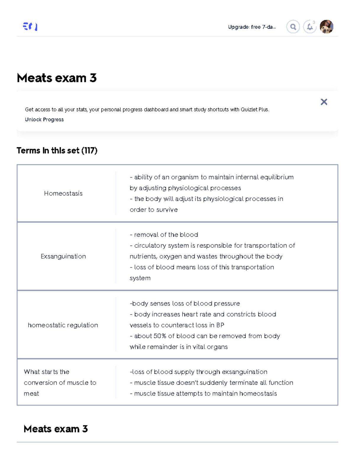 Meats Exam 3 Study Flashcards - Key Terms and Concepts - Studocu