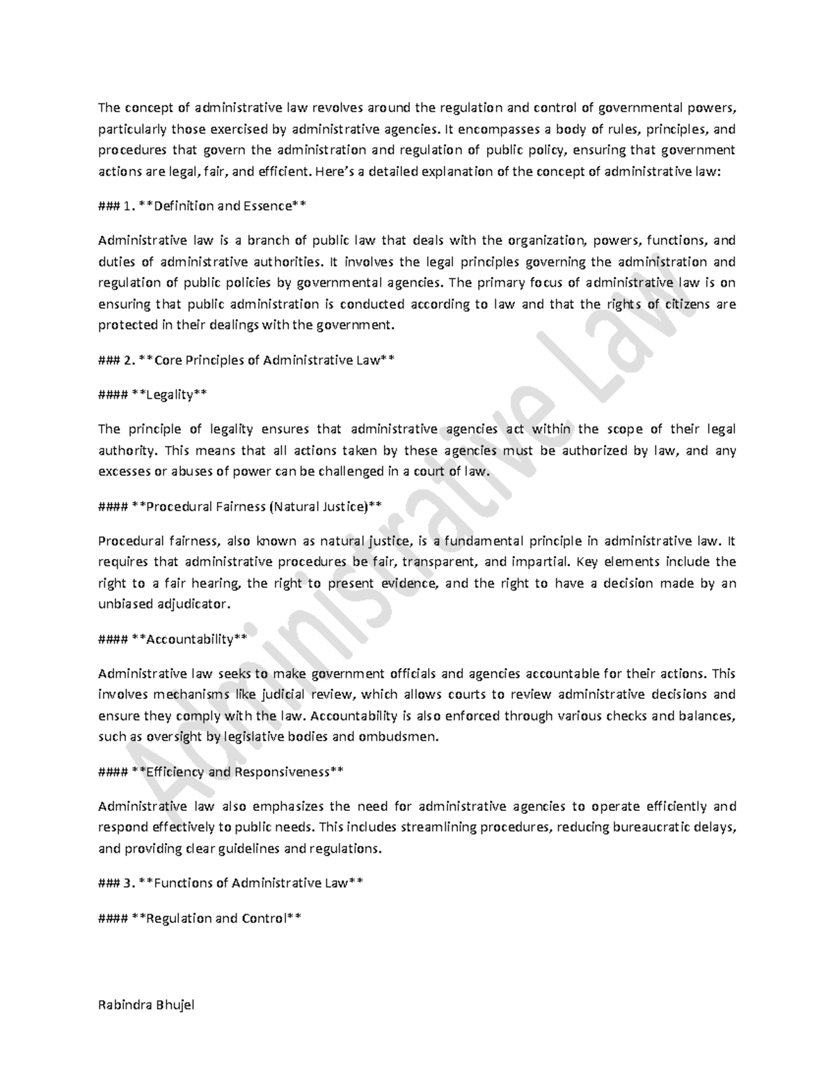 Administrative Law Overview: Key Principles and Scope (MPA 3rd) - Studocu