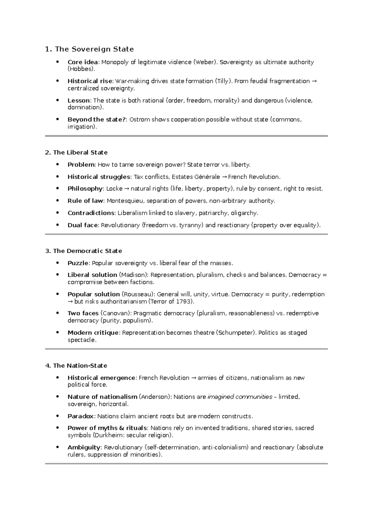 POLI 101: The Rise of the Modern State - Key Concepts and Themes ...