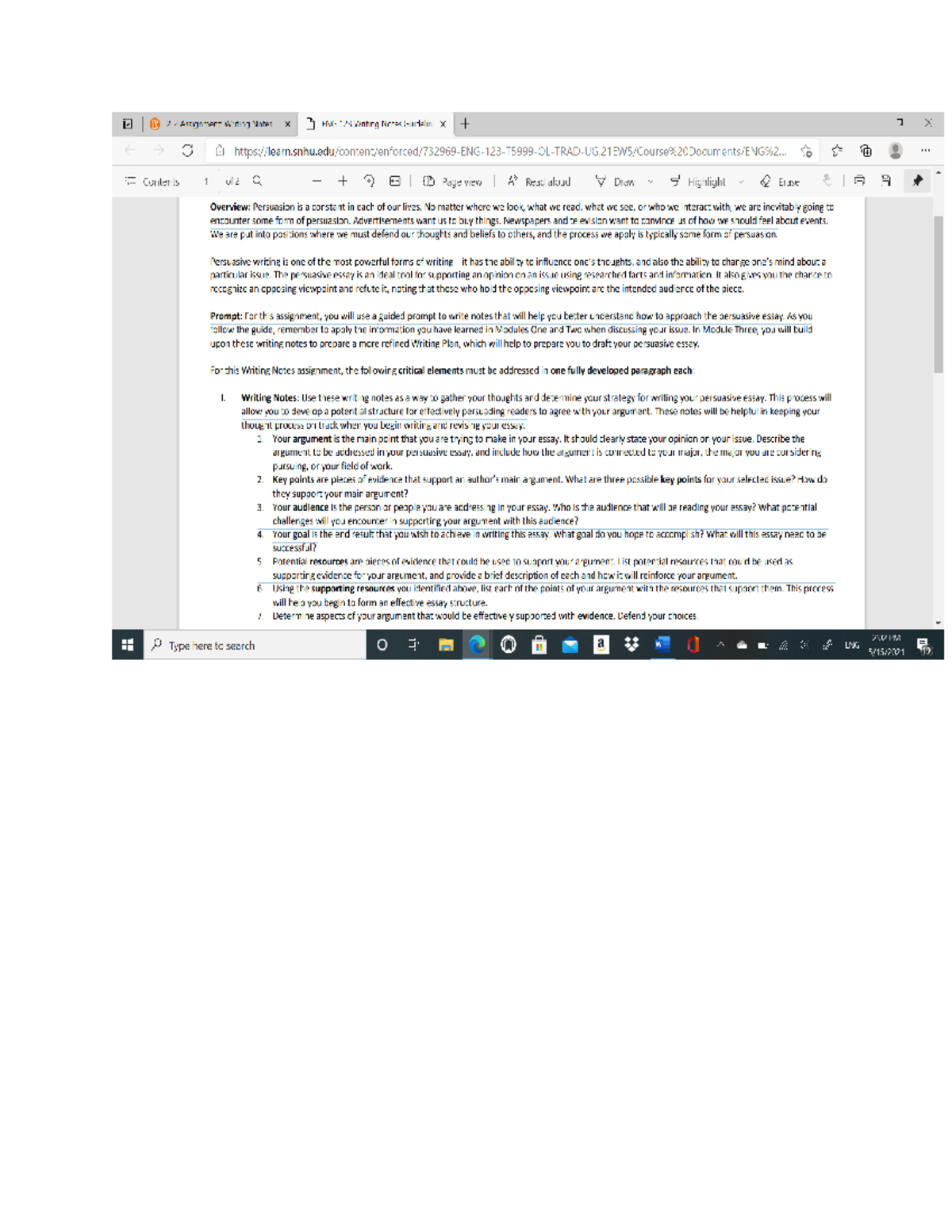 Eng week 2 instruction - Throughout this course, you will complete ...