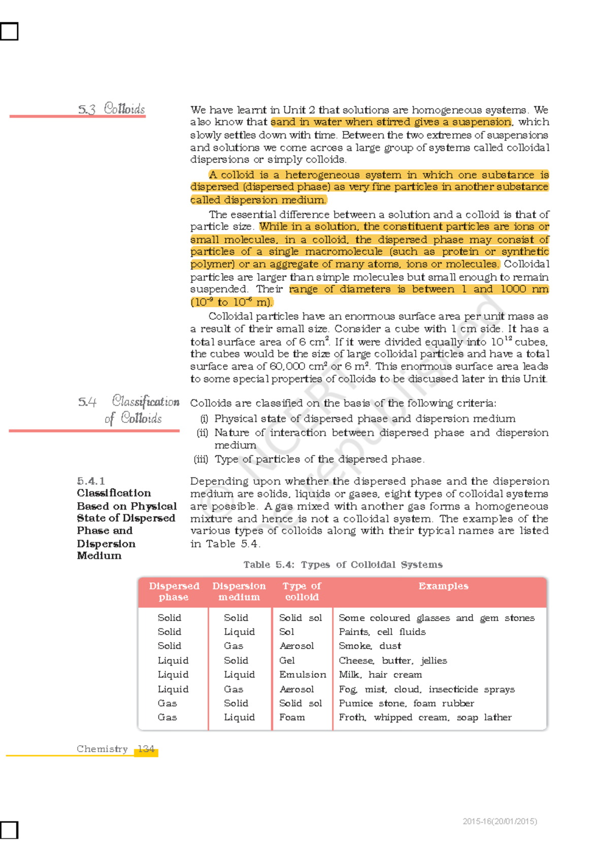 Unit 5: Colloids - Properties, Classification, and Applications - Studocu