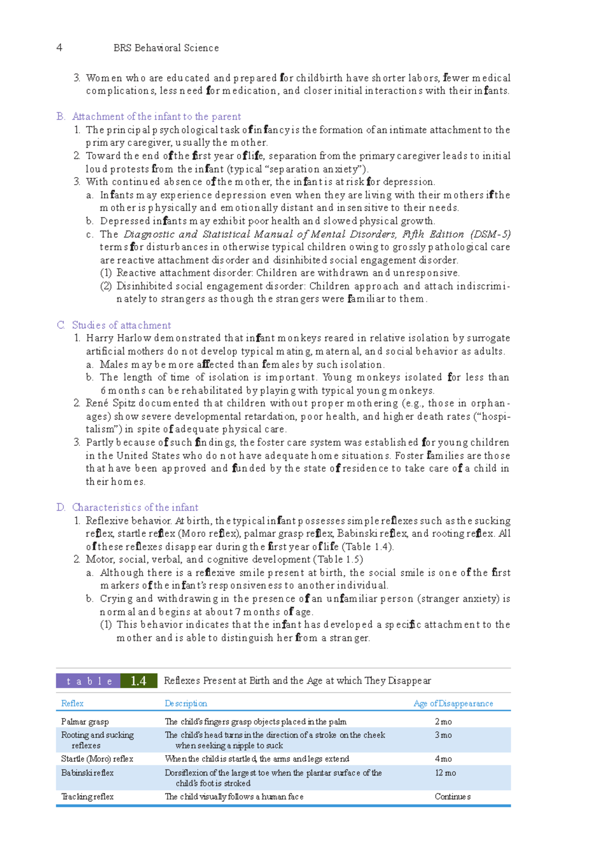 Developmental Patterns from Infancy to Adulthood in BRS Behavioral ...