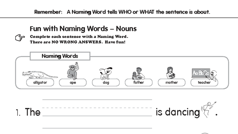 Ss1 - Fun with Naming and Action Words Activities - Studocu