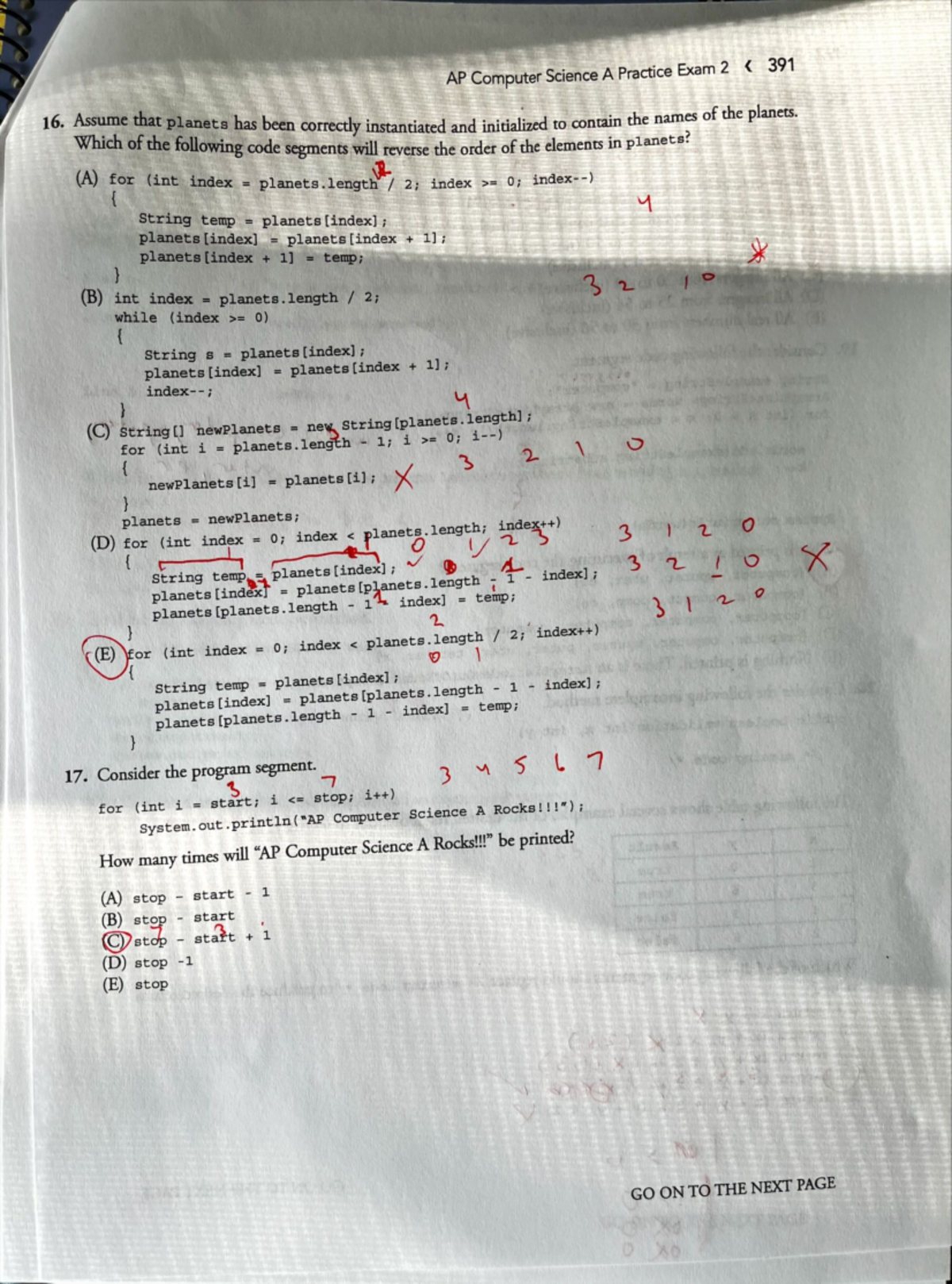 AP Computer Science A Practice Exam 2 Review Answers and Explanations ...