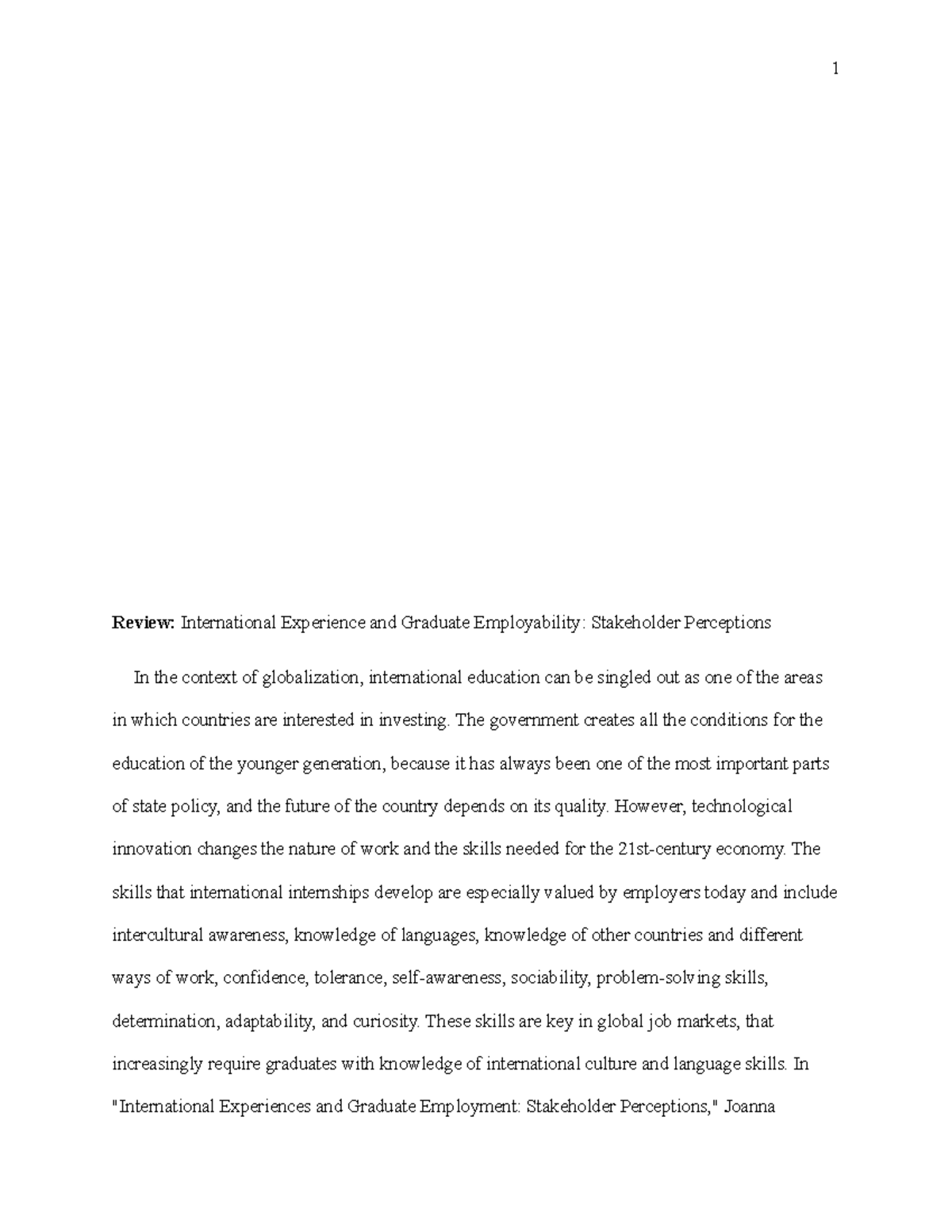 Critical Review of IE and Graduate Employability: Insights on Skills ...