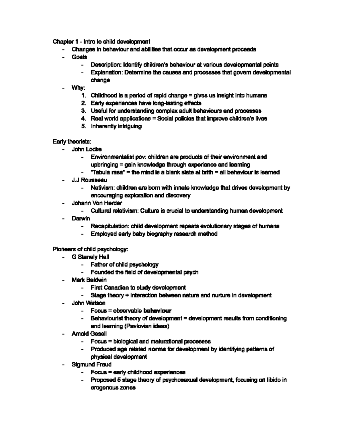 Psy2105 Chapter 1-4: Intro to Child Development & Genetics Insights ...