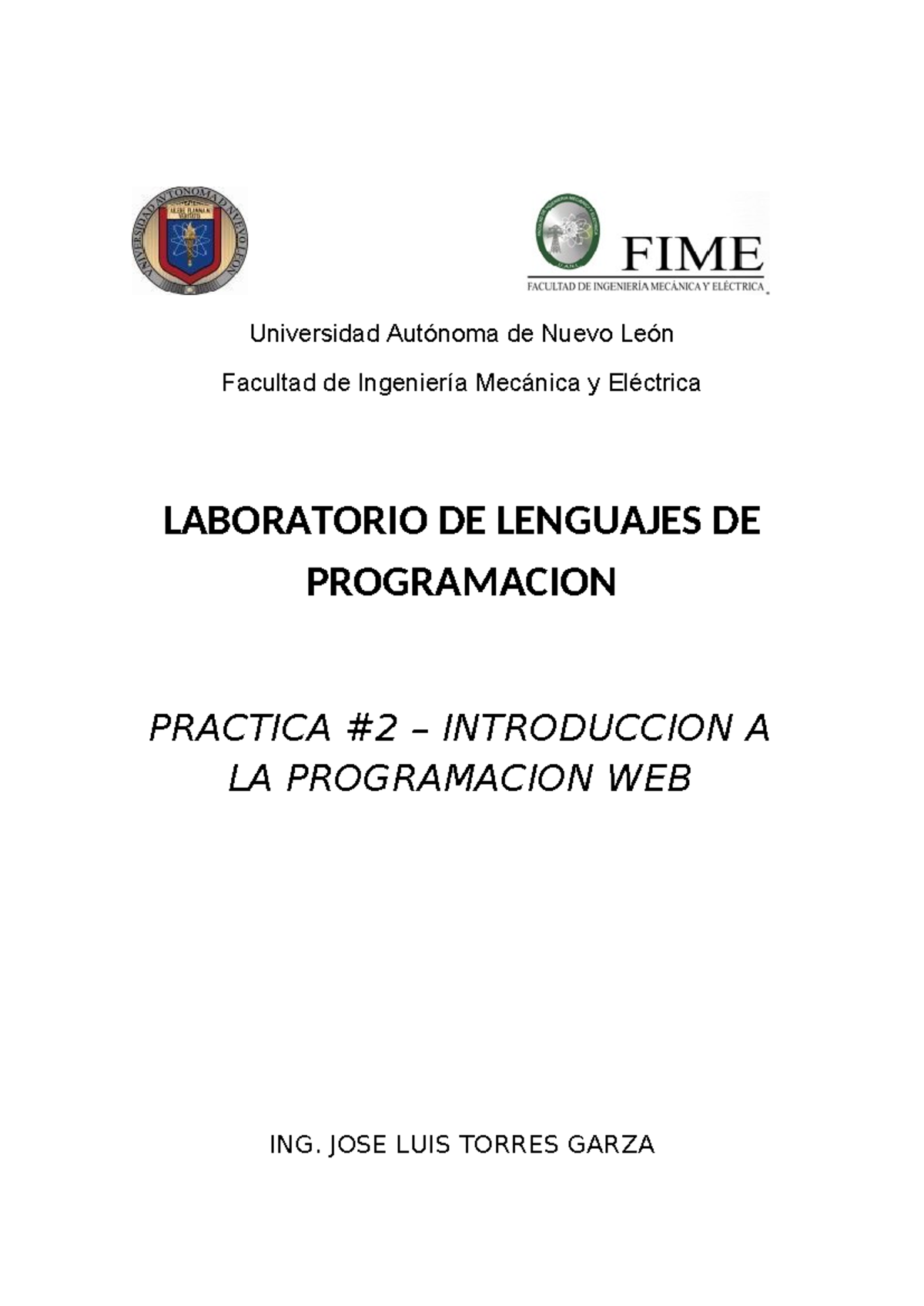 Práctica 2 - Introducción a la Programación Web (LENG-PRG 101) - Studocu