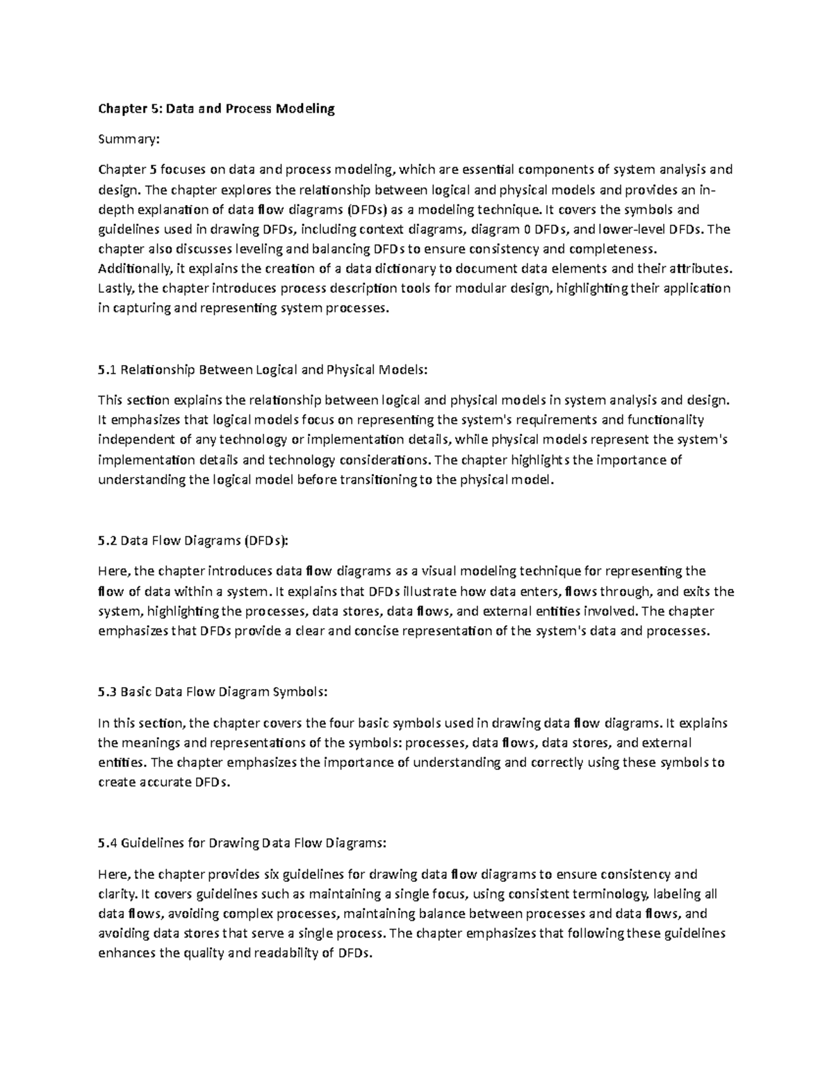 Chapter 5 Data and Process Modeling - Chapter 5: Data and Process ...